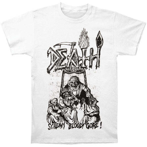Shirts | Scream Bloody Gore Line Art White Tshirt Death Shirt | Poshmark